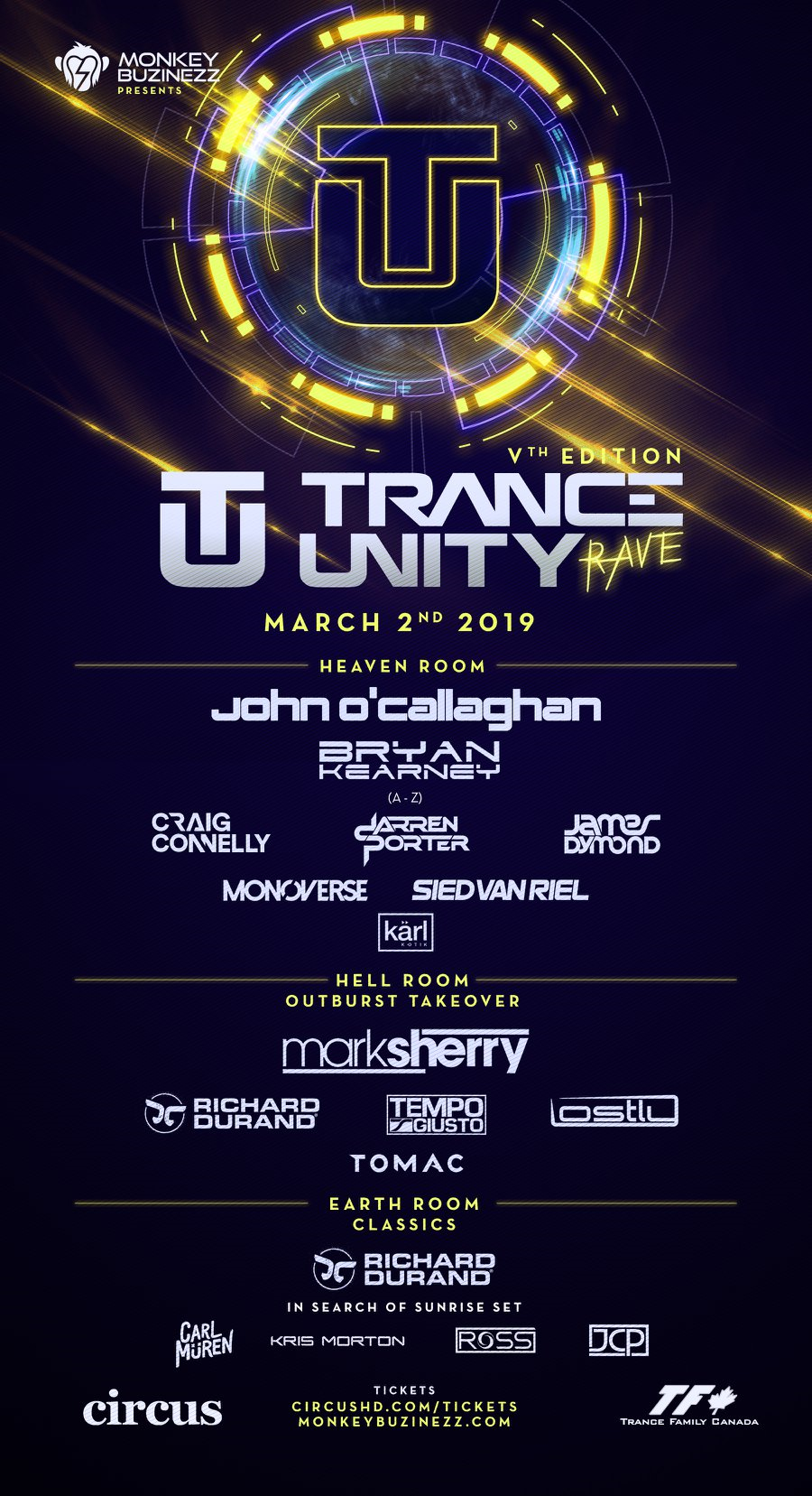 EVENT PREVIEW: Monkey Buzinezz Presents Trance Unity @ Circus 02-03-19 ...
